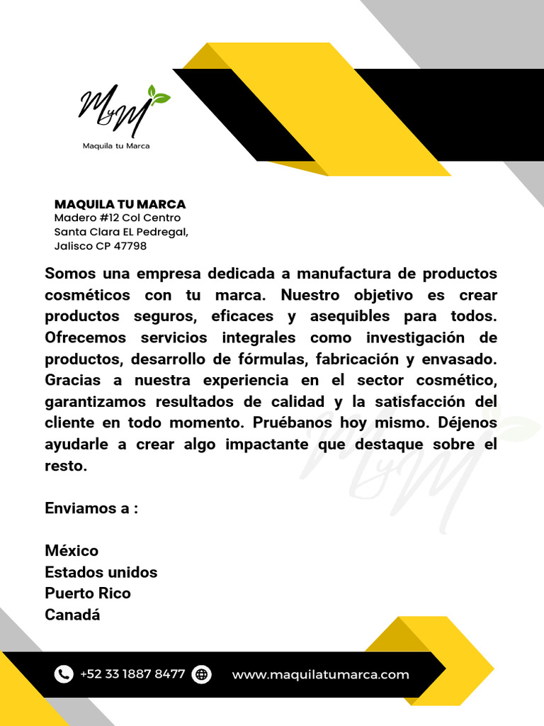 Carta de Maquila 2024 | PDF | Marca