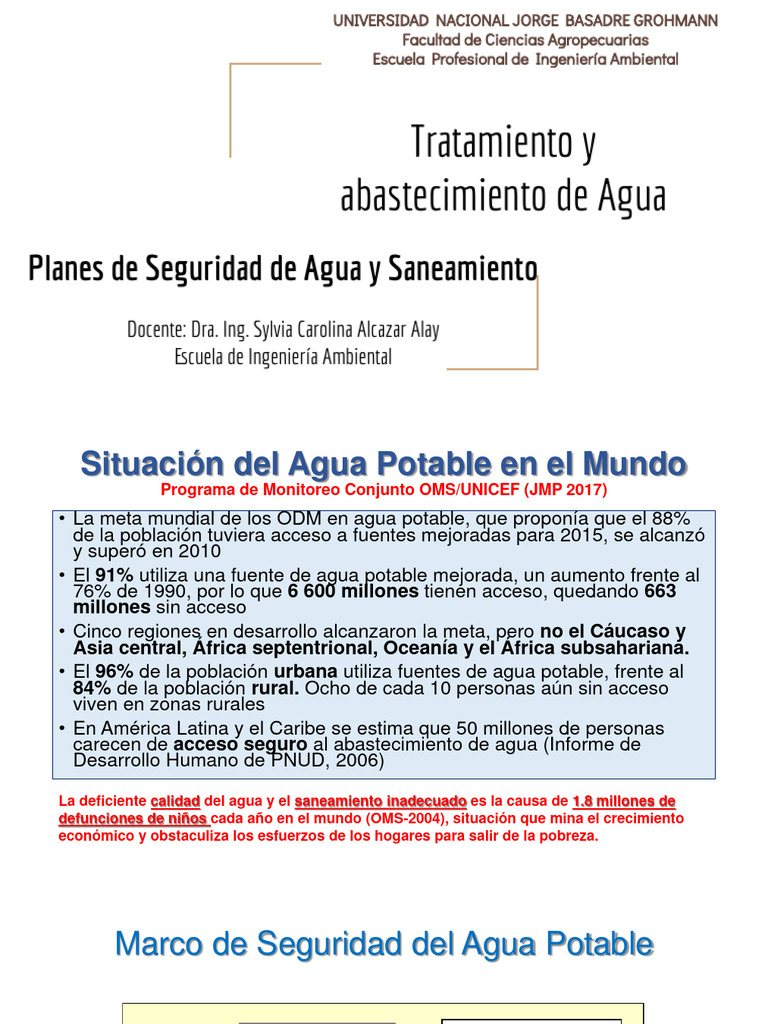 Planes de Seguridad de Agua y Saneamiento | PDF | Saneamiento | Agua
