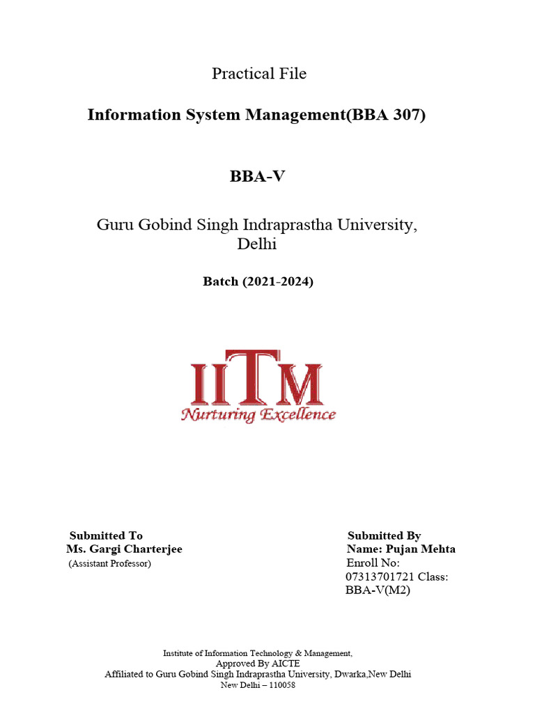 Madhav Singal Ism File Complete Pdf Relational Database Databases 9404