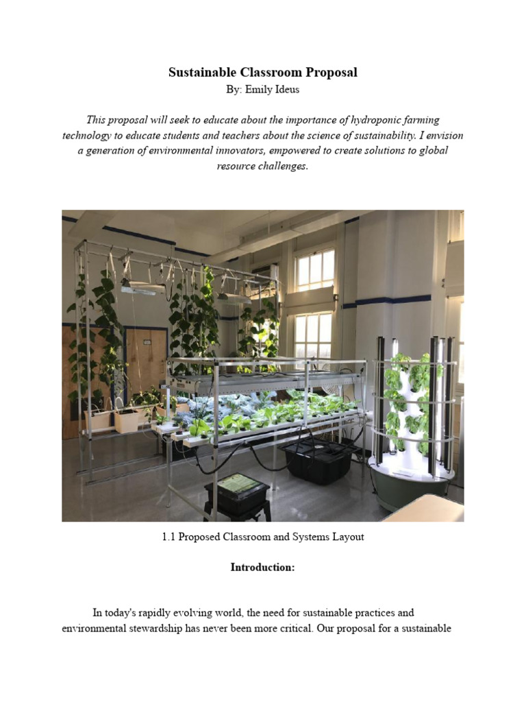 Sustainable Classroom Proposal 2 | PDF | Hydroponics | Agriculture