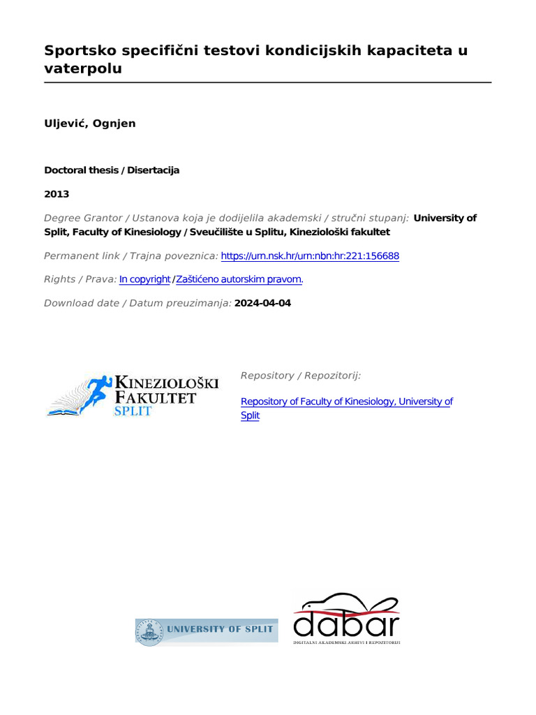 Uljevic Ognjen Kifst 2013 Diser Sveuc | PDF