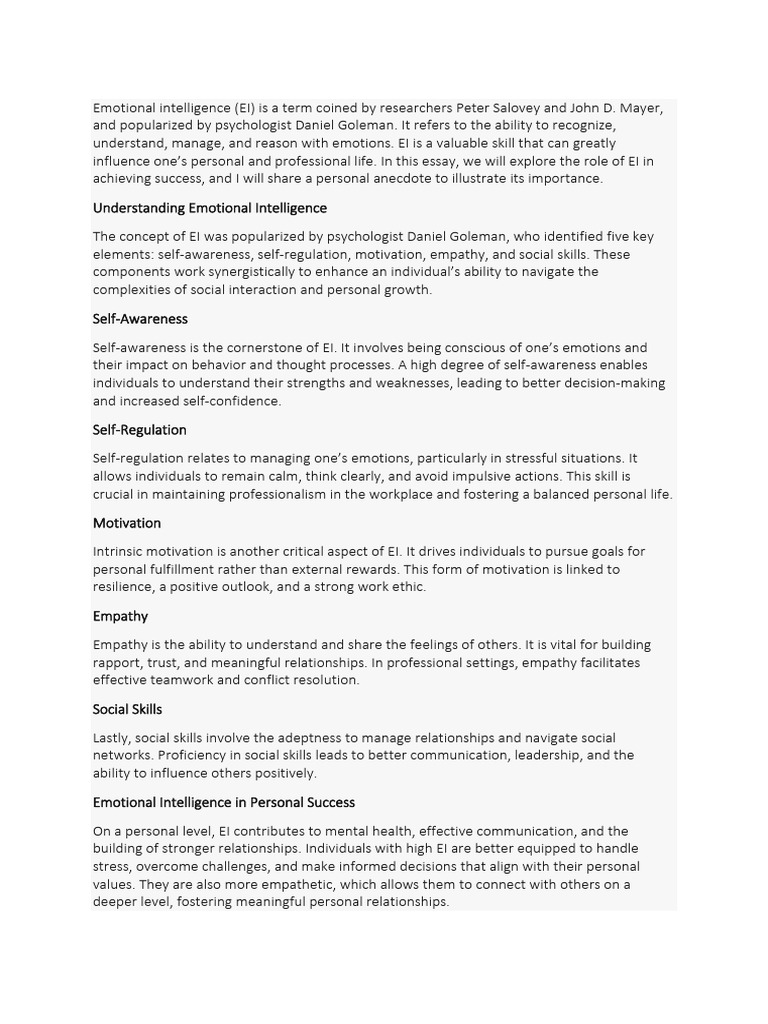 Emotional Intelligence | PDF | Emotional Intelligence | Motivation