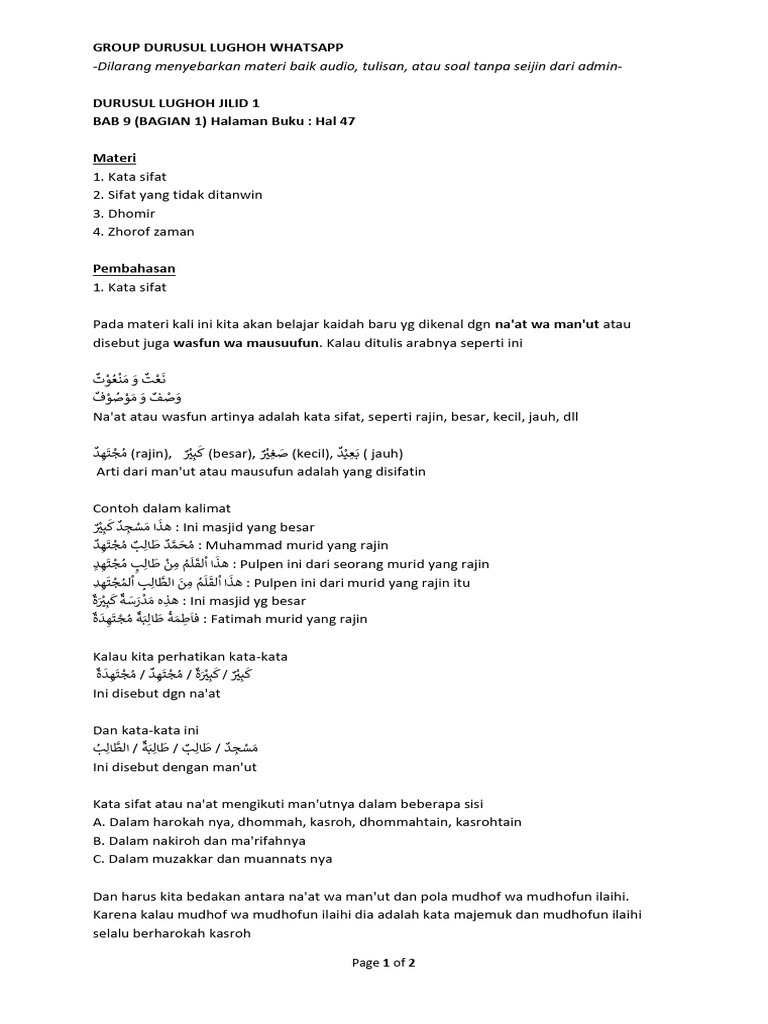 DL1 Bab 9 (Bagian 1) | PDF