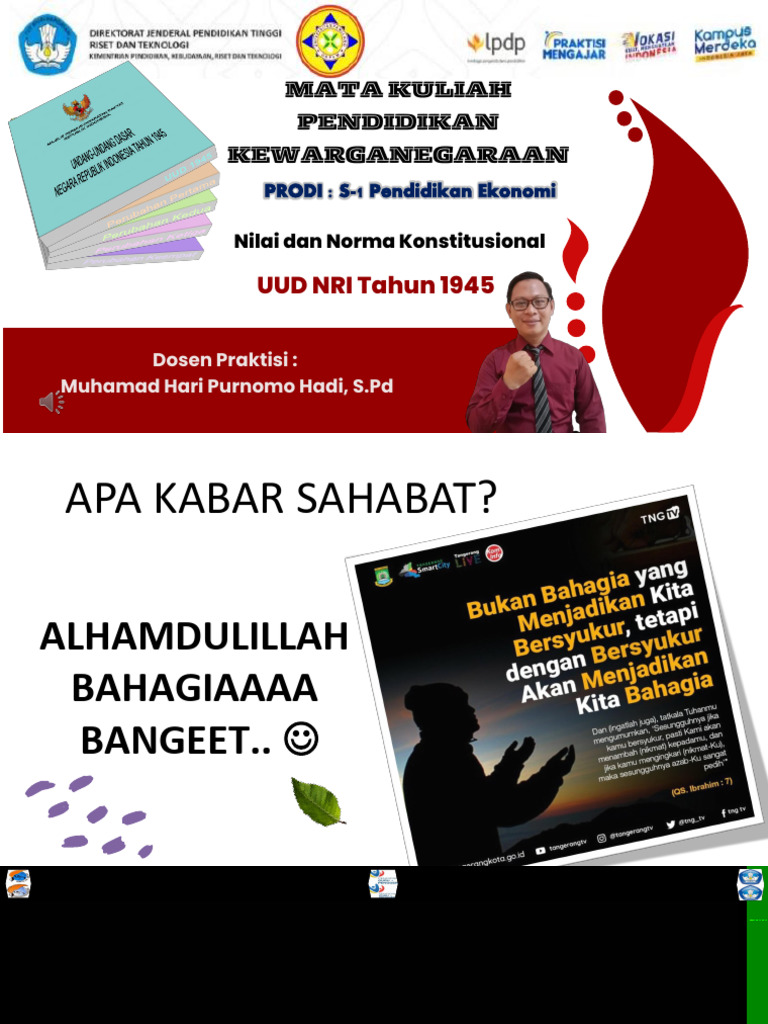 Nilai dan Norma UUD NRI 1945 | PDF