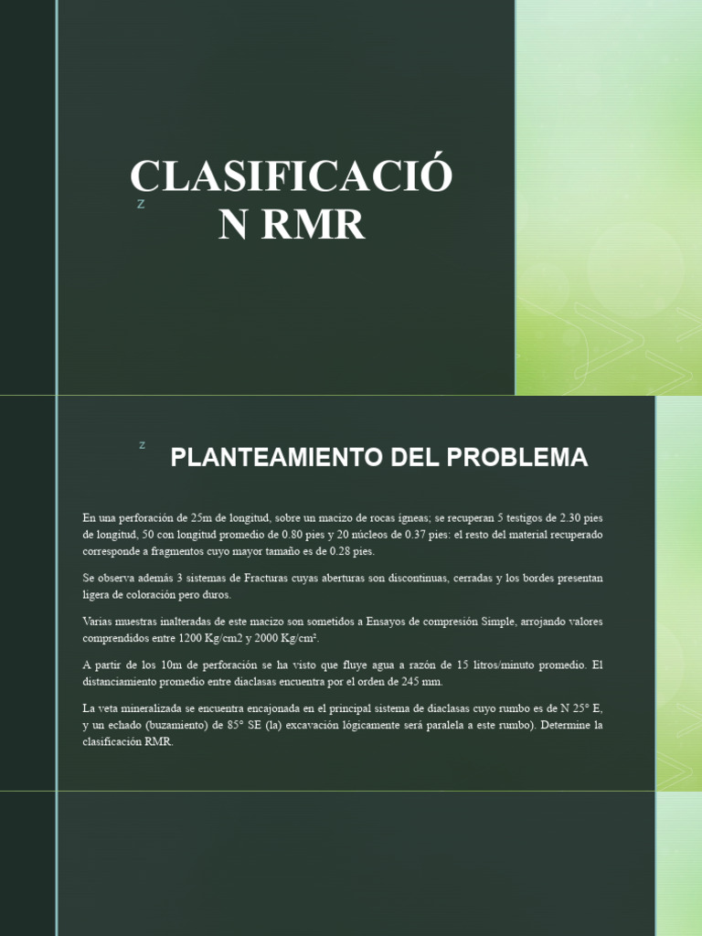 Clasificación Rmr | PDF