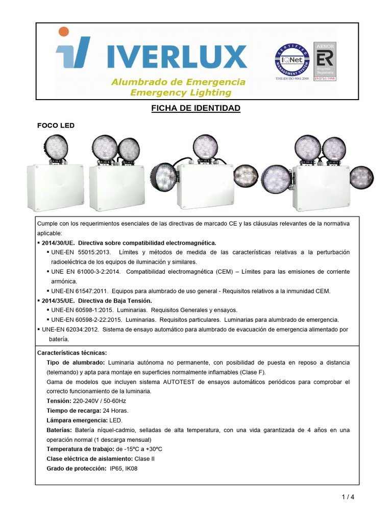 Focos LED: Especificaciones y Modelos | PDF | Diodo emisor de luz ...