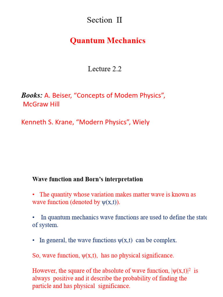 Quantum 2 | PDF | Wave Function | Waves