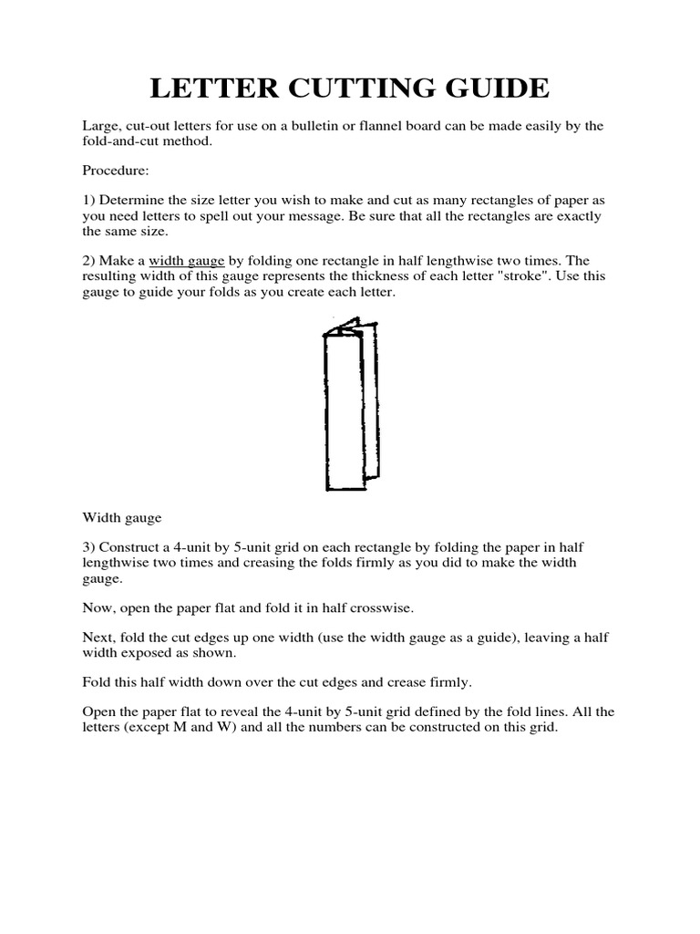 LETTER CUTTING GUIDE | PDF