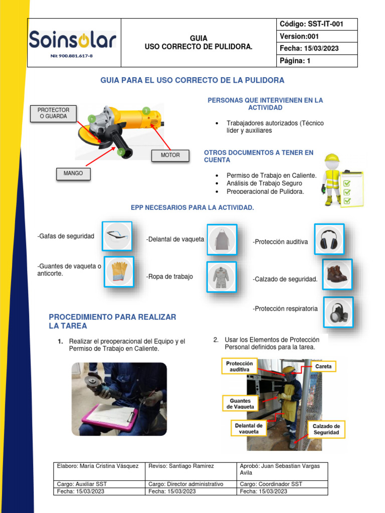 Guia Uso Correcto de La Pulidora | PDF