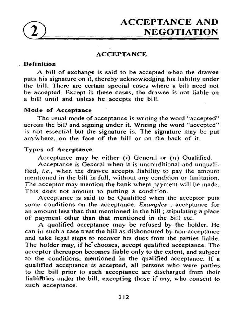 Acceptance and Negotiation | PDF | Negotiable Instrument | Cheque