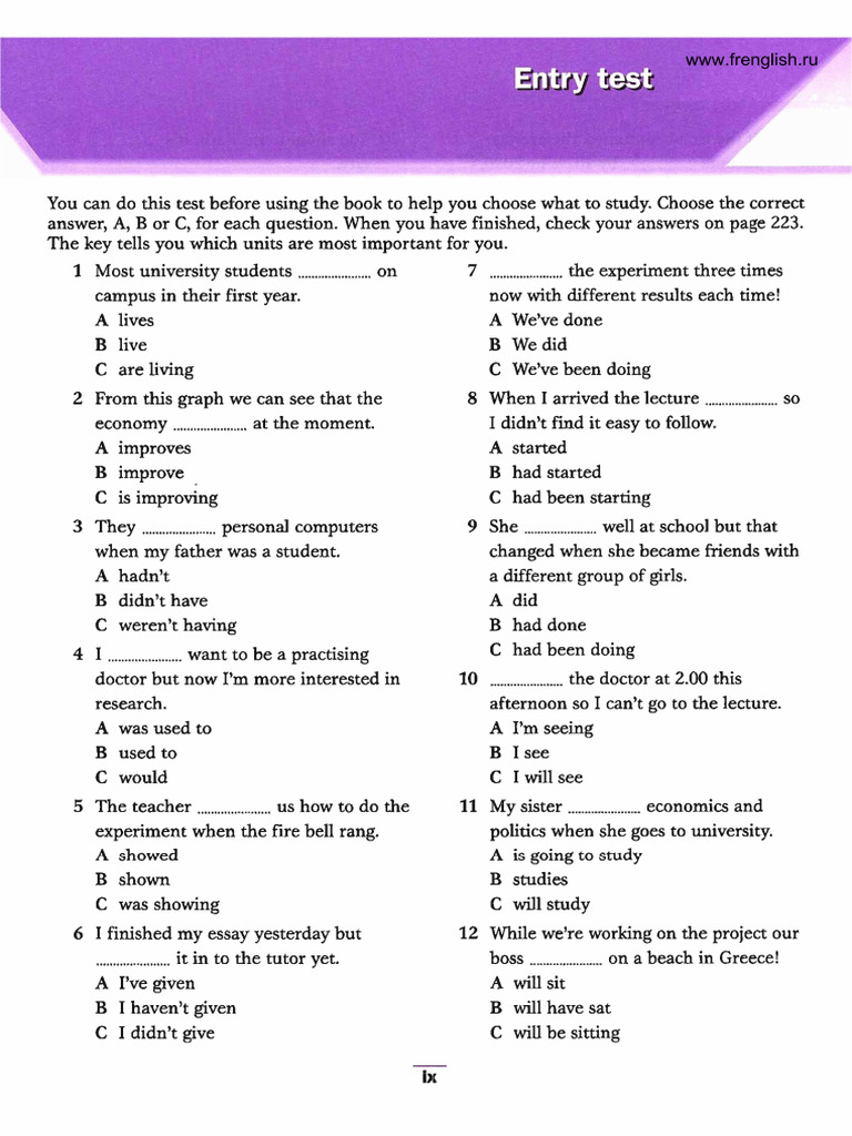 Grammar Knowledge Test | PDF