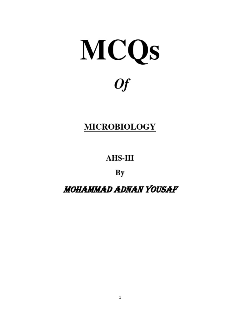 MCQs of Microbiology | PDF | Bacteria | Gram Positive Bacteria