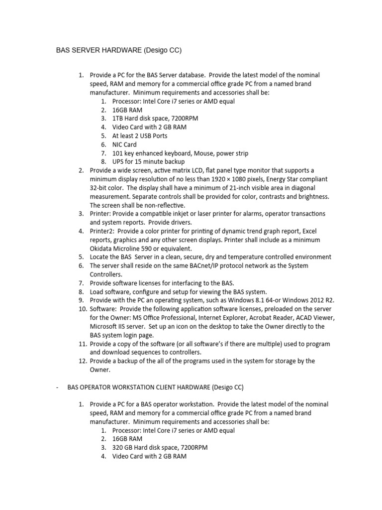 Us Ba Engineering Advantage Specs Software Desigo CC | PDF | Microsoft ...