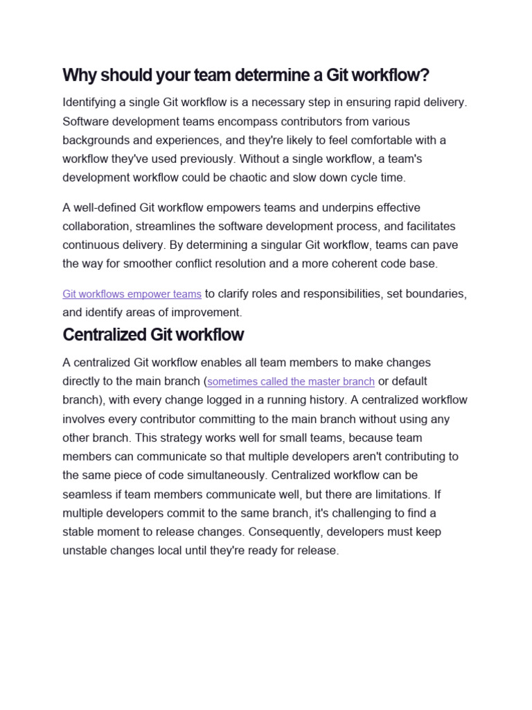 Git Workflow Pdf Computer Science Computer Engineering