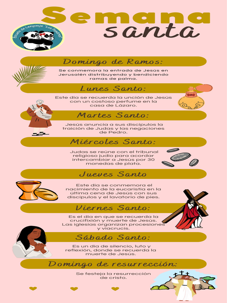 Infografía Semana Santa Ilustrado Blanco y Dorado 3 | PDF | Historia