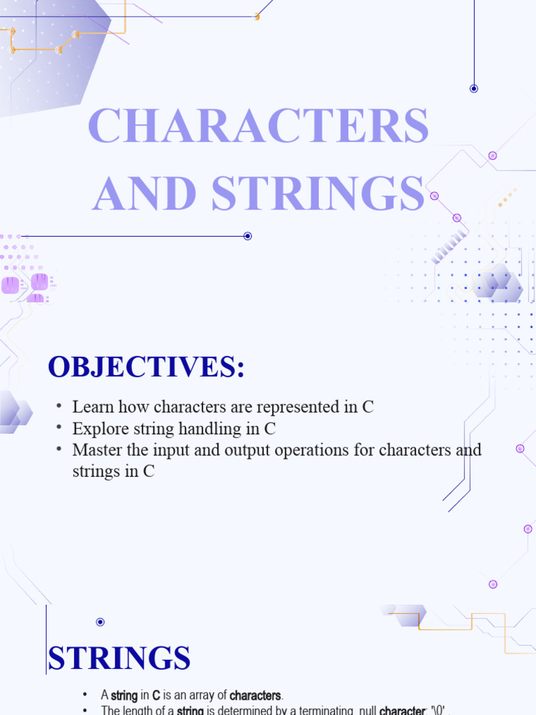 Characters and Strings | PDF | String (Computer Science) | Integer (Computer Science)