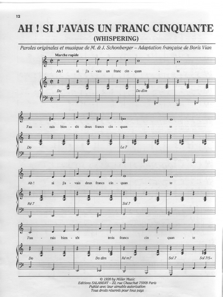 Ah ! Si J'avais Un Franc Cinquante ... | PDF