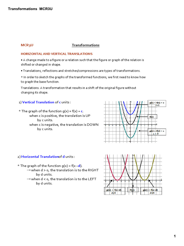 Transformations (2) | PDF | Mathematical Relations | Mathematical Concepts