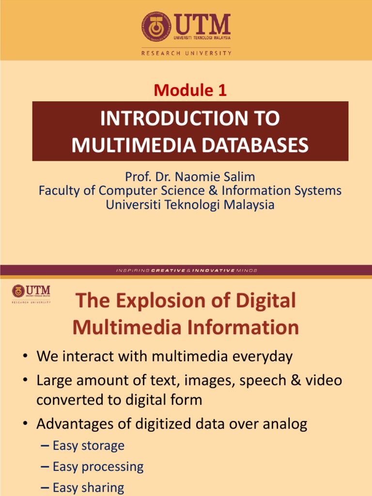 Module 1 - Introduction To Multimedia Databases | PDF | Data ... Module 1 - Introduction To Multimedia Databases | PDF | Data ...