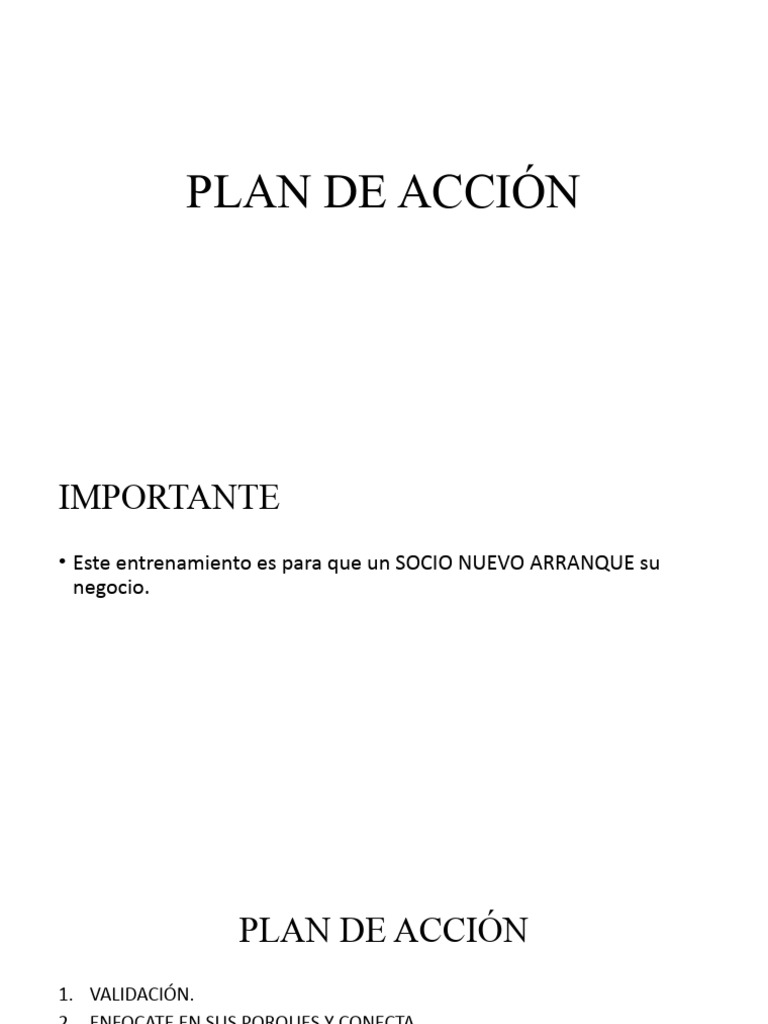 PLAN DE ACCION | PDF