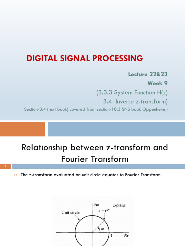 dsp22&23-2024 | PDF | Mathematical Objects | Mathematical Analysis