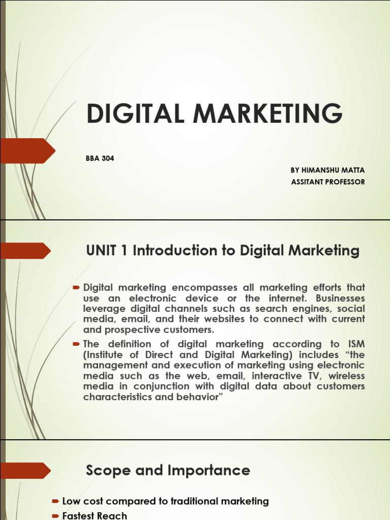 Overview of Digital Marketing Strategies | PDF | Digital Marketing ...
