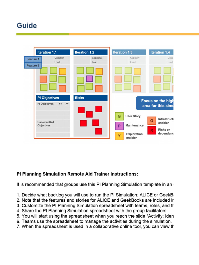Remote PI Planning Simulation Guide | PDF | Traffic | Road