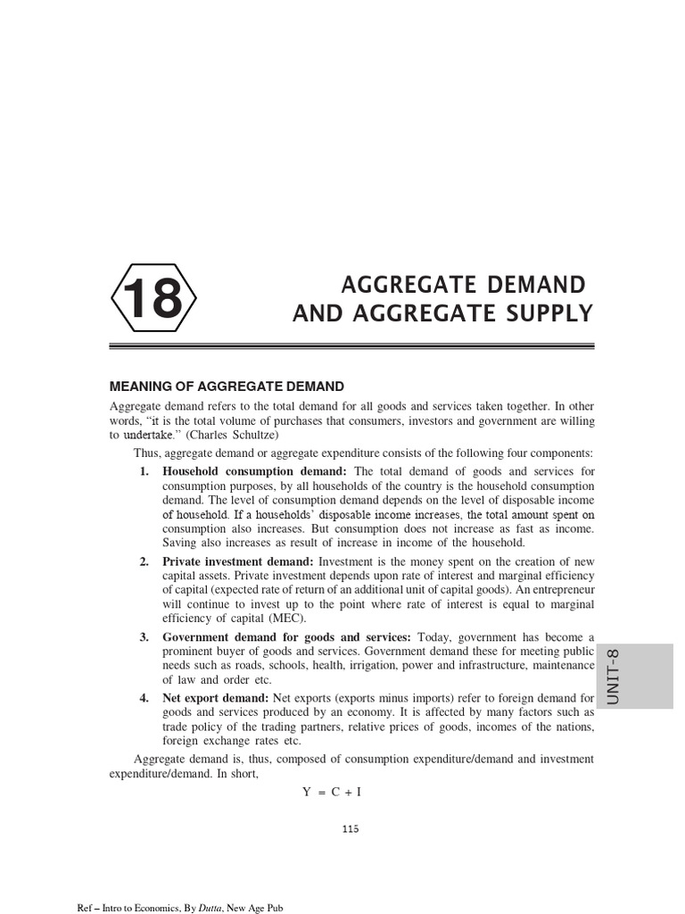 Agreegate Demand and Agreegate Supply | PDF | Economics | Full Employment