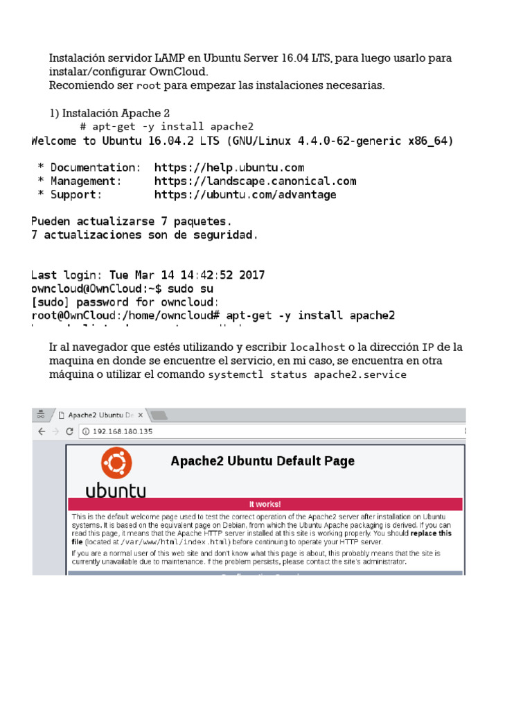 Manual LAMP Ubuntu 16 04 LTS | PDF | Mi sql | Php