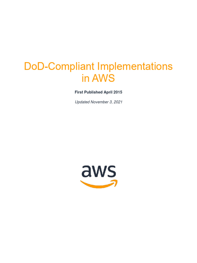 AWS DOD CSM Reference Architecture | PDF | Amazon Web Services | Cloud Computing