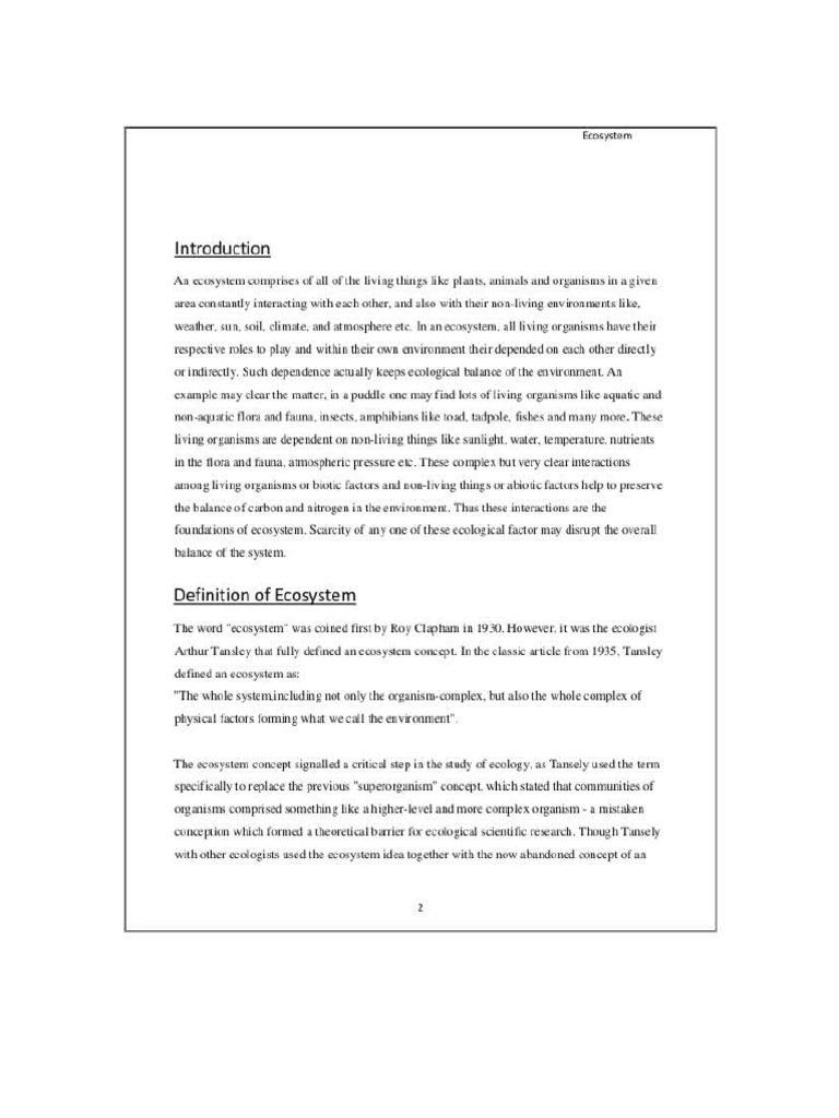 Ecosystem Pdf