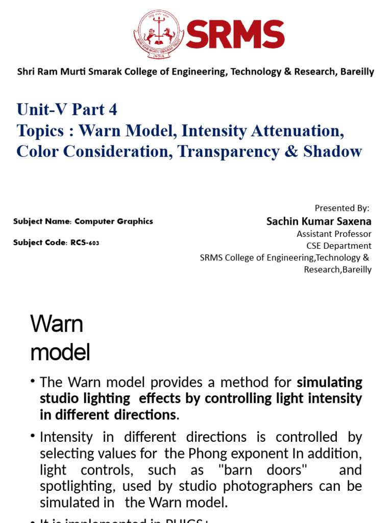 Computer Graphics: Lighting & Shadows | PDF | Refraction | Attenuation