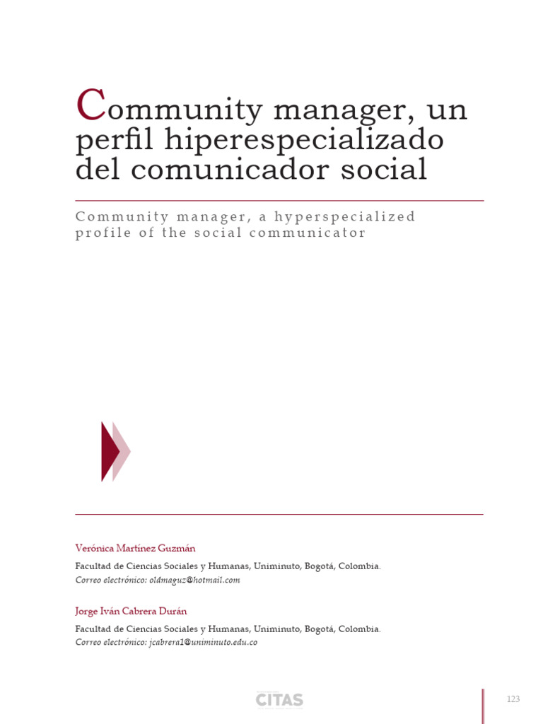 Community_manager_un_perfil_hiperespecia | PDF | Plan de estudios | Diseño