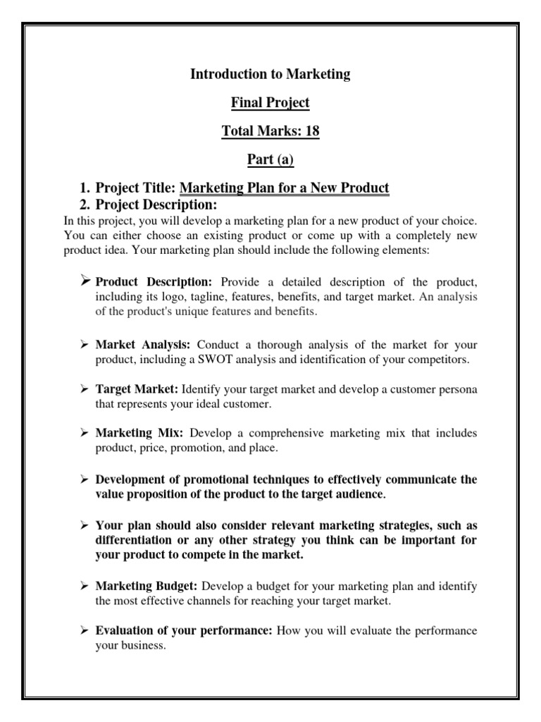 Intro. To MKT (Final Project) | PDF | Marketing | Financial Markets