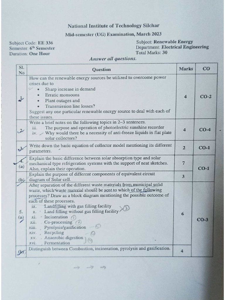 6 Sem Question Paper | PDF