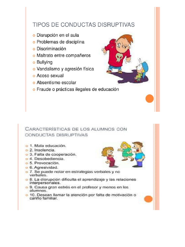 Conductas Disruptivas: Ejemplos y Soluciones | PDF | Las emociones | Comportamiento