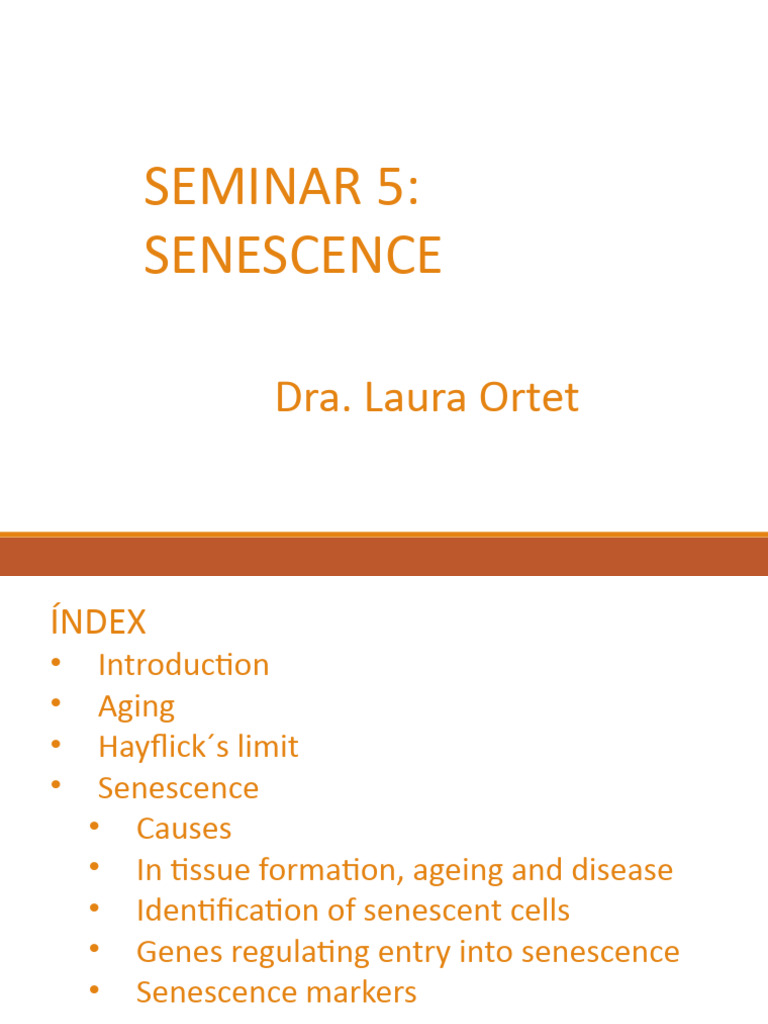 Seminari 5-Senescència | PDF | Senescence | Ageing