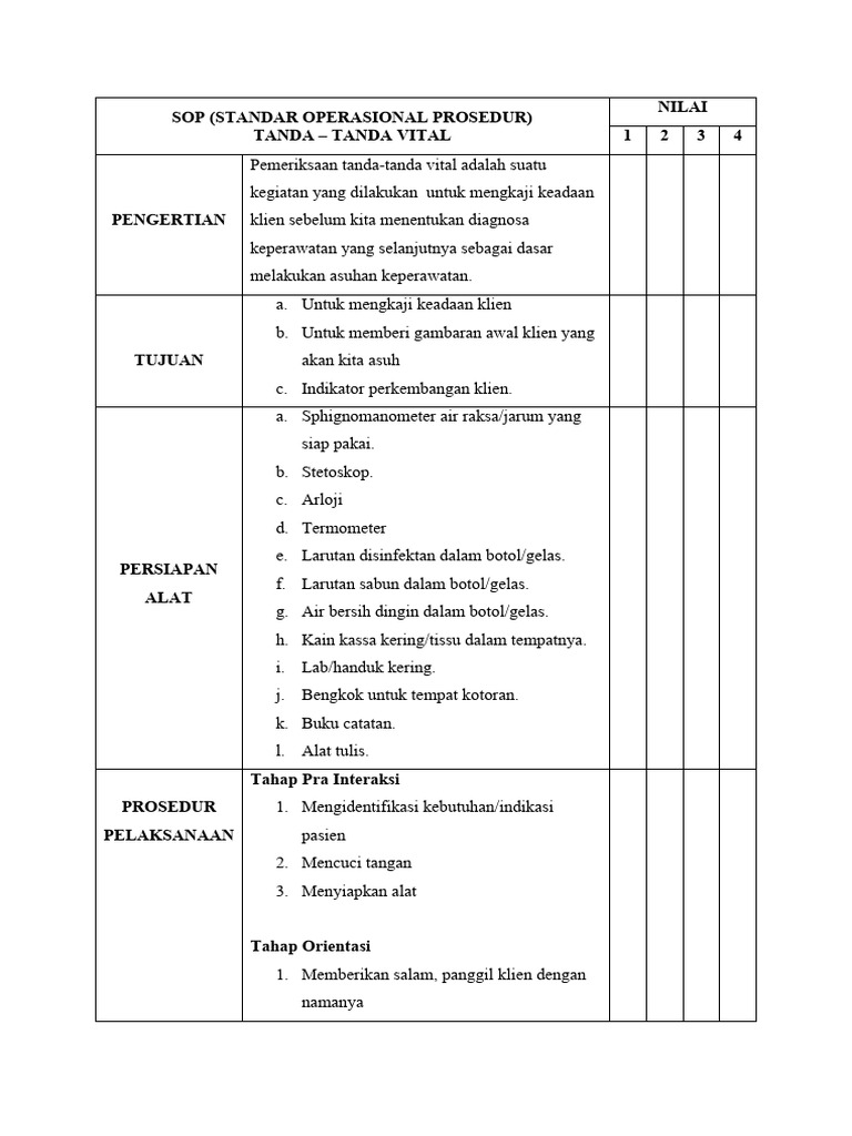 SOP TTV Anak | PDF | Sains & Matematika