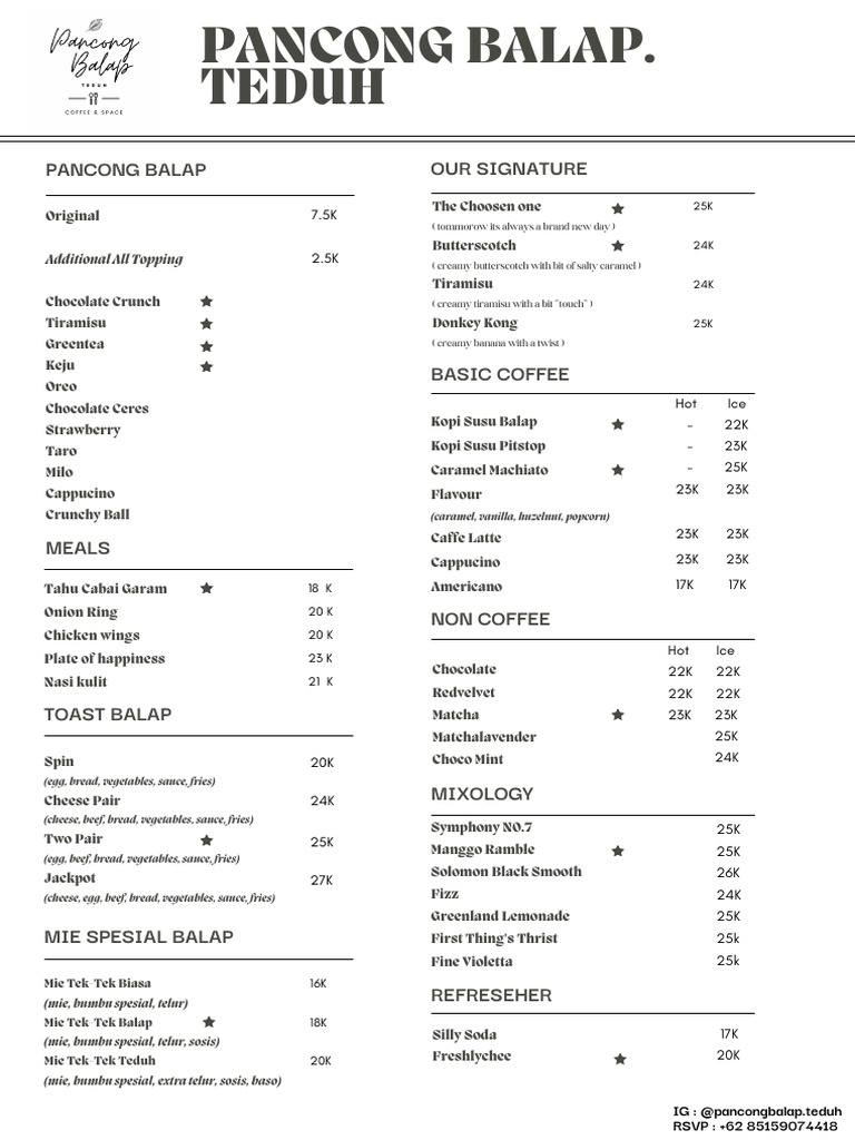 Menu Pancong Balap Teduh | PDF | Foods | Western Cuisine