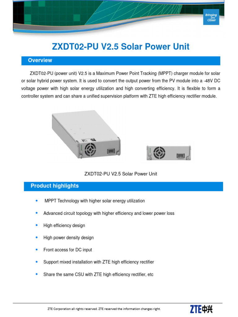 ZTE ZXDT02-PU V2.5 Solar Inverter | PDF | Technology & Engineering