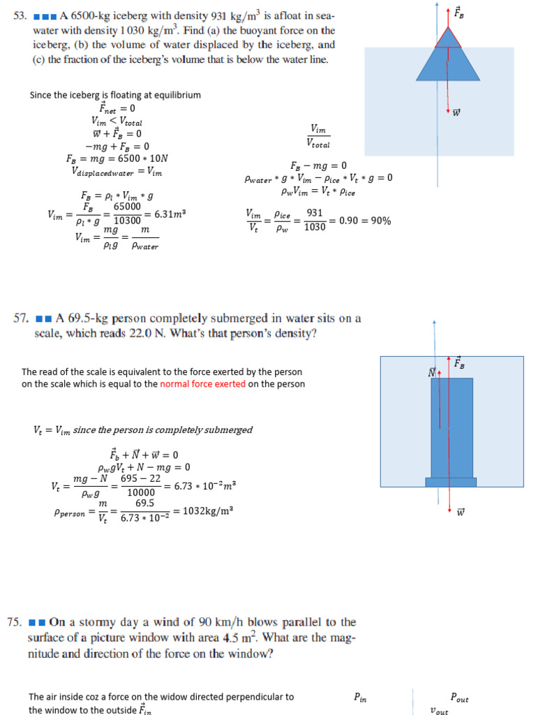 chapter10_problems | PDF | Buoyancy | Balloon