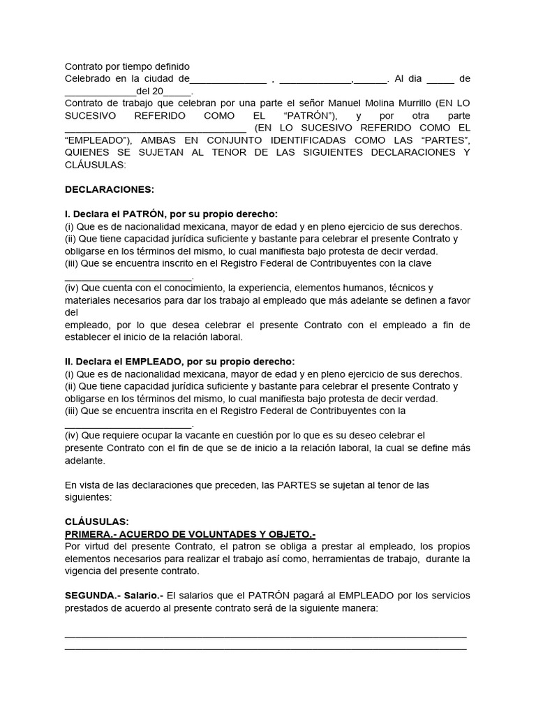 Contrato Definido | Descargar gratis PDF | Daños y perjuicios