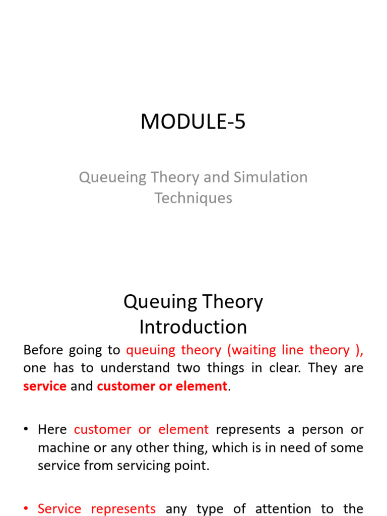Module-5_Queueing Theory | PDF
