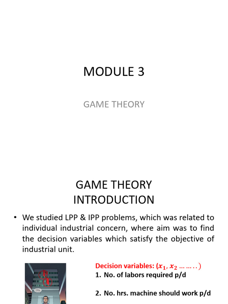 Module-3_Game Theory | PDF | Applied Mathematics | Economics Of Uncertainty