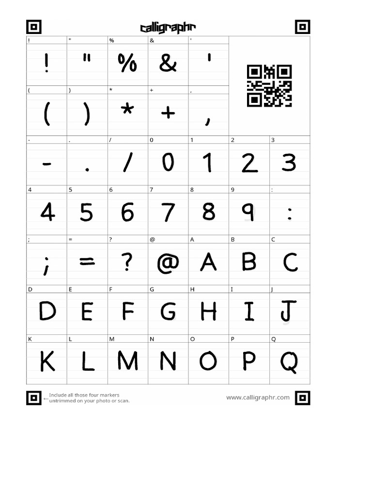 Calligraphr Template | PDF