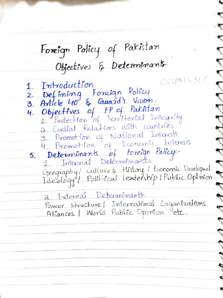 Objectives Determinants of Foreign Policy | Download Free PDF | International Relations ...