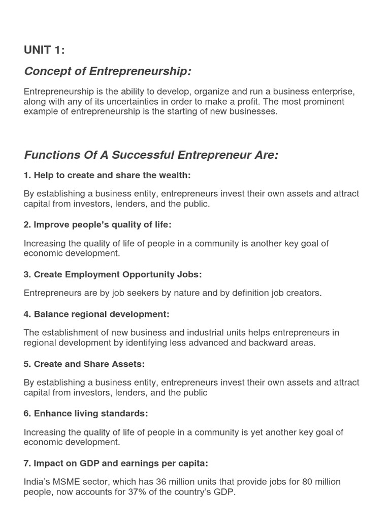 Entrepreneurship Development | PDF | Entrepreneurship | Human Resources