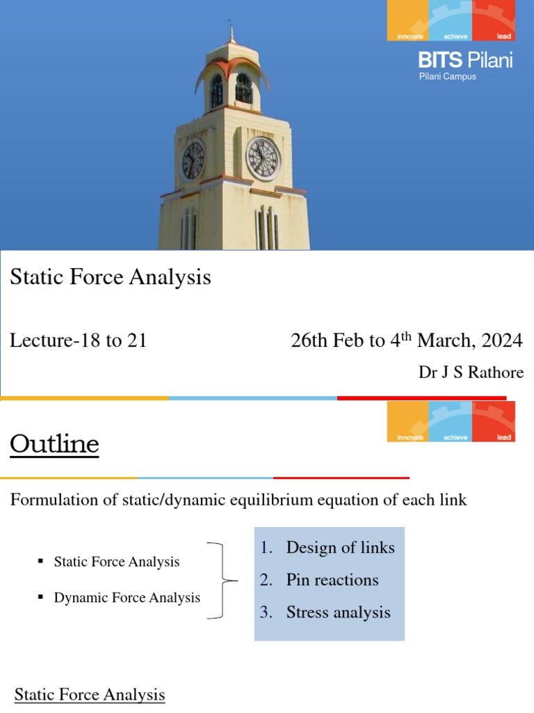 MM-Lecture 18 - To - 21 | PDF | Force | Mechanics