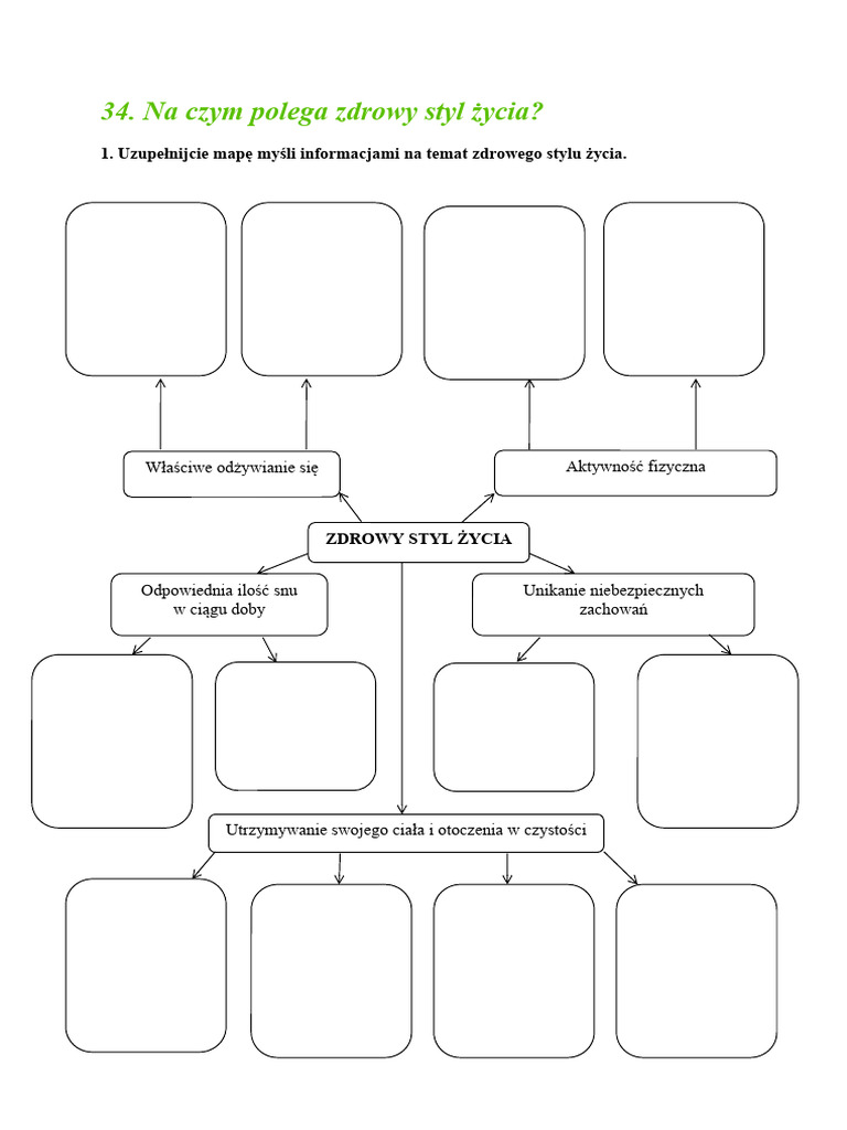 Karta Pracy Do Lekcji Na Czym Polega Zdrowy Styl Zycia | PDF Karta Pracy Do Lekcji Na Czym Polega Zdrowy Styl Zycia | PDF