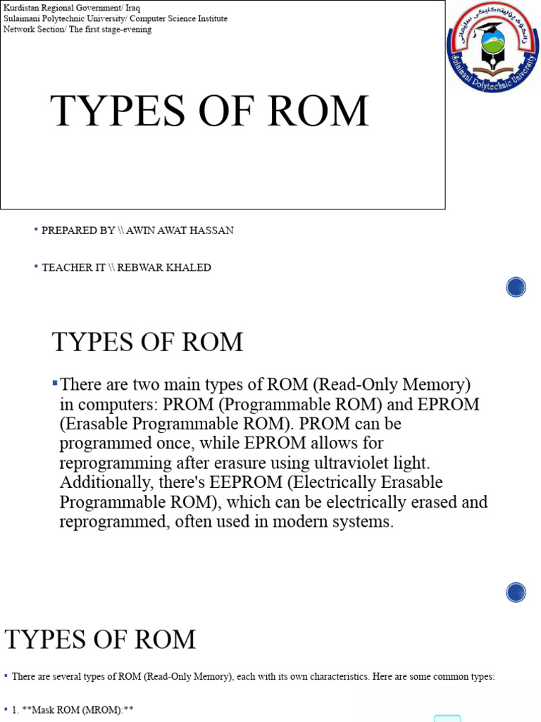 Types of Rom | PDF | Read Only Memory | Computer Data Storage